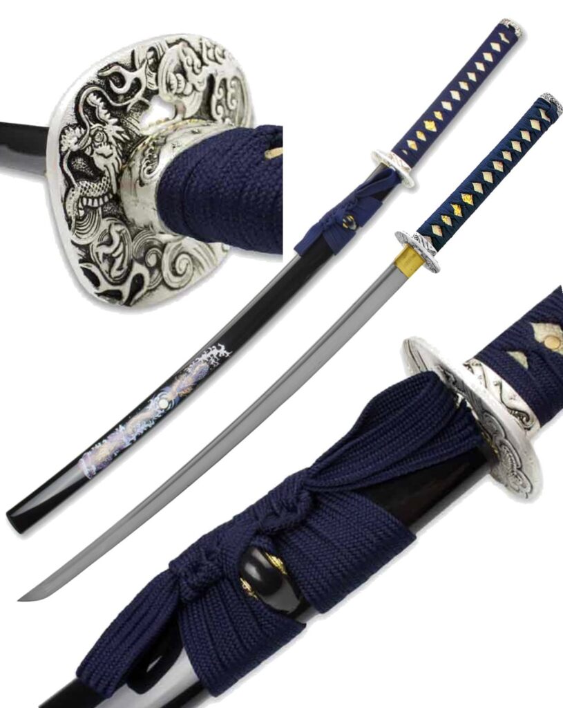 41″ Musha Ocean Wave Dragon Samurai Sword - Giri Martial Arts Supplies