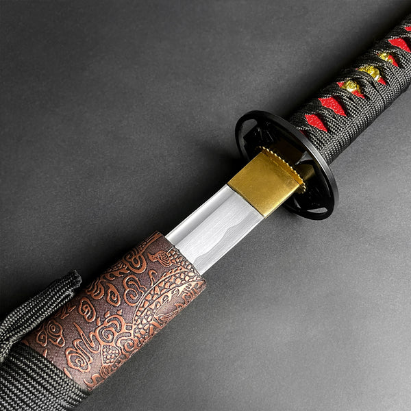 41″ Musha Hand Forged Copper Dragon Samurai Sword - Giri Martial Arts ...