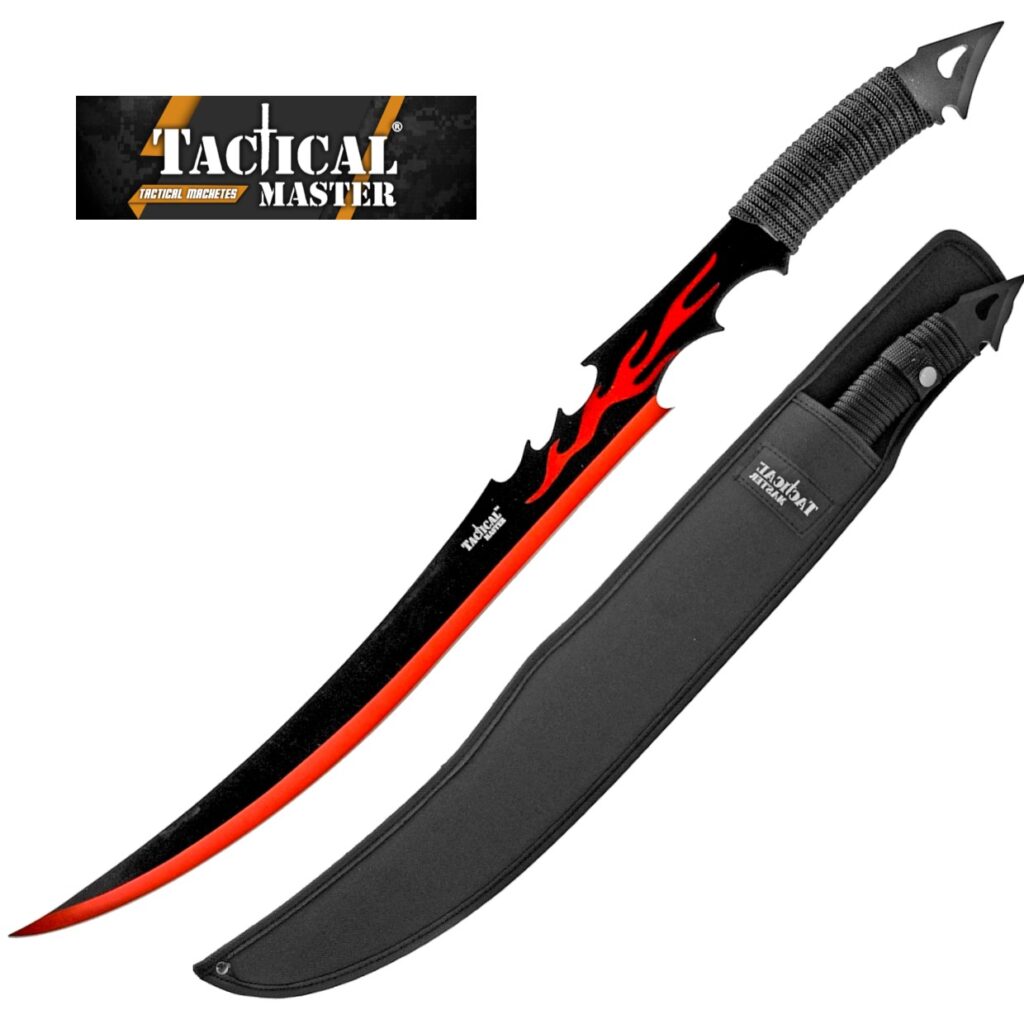 Tactical Master 26" Red Flame Machete - Giri Martial Arts Supplies