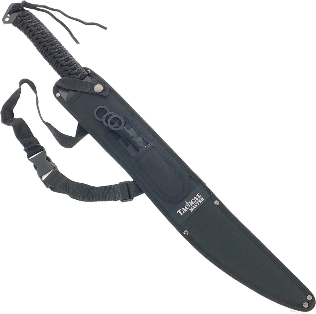 Tactical Master 28" Red Machete & Throwing Knife Set - Giri Martial ...
