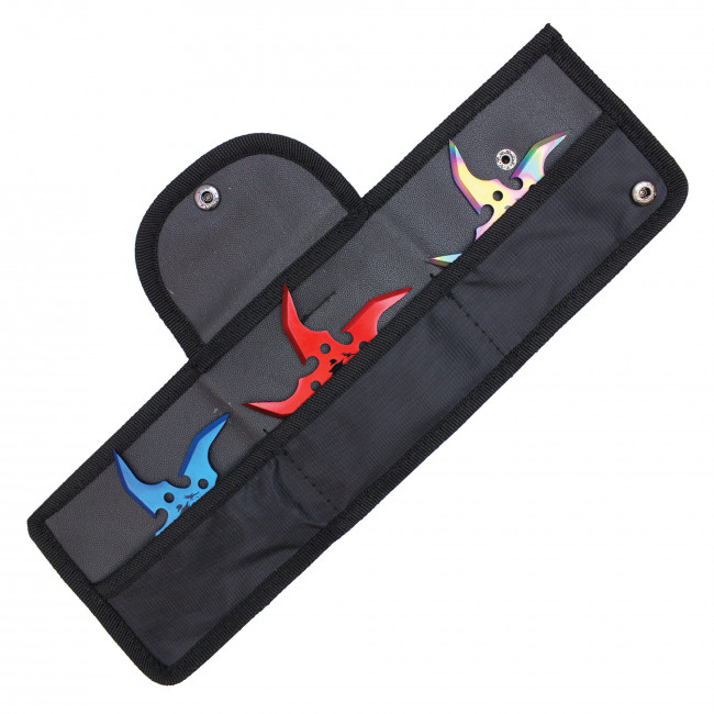 5 Blade Coloured 3 Set Live Blade Throwing Stars 4″ - Giri Martial Arts ...