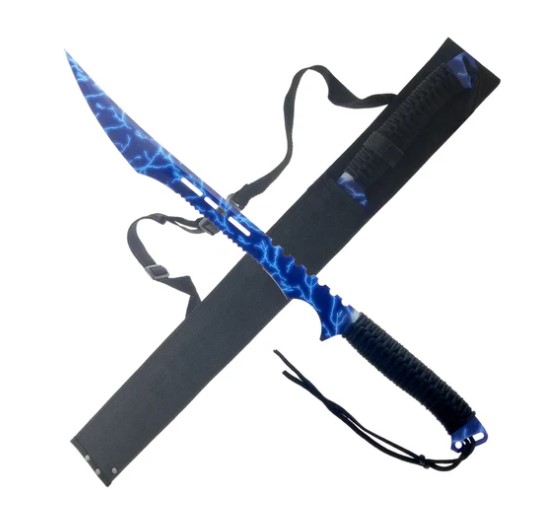 Tactical Master 27" Blue Thunder Tactical Machete Sword - Giri Martial ...